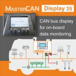 CAN bus display . Visual check of machinery operation parameters