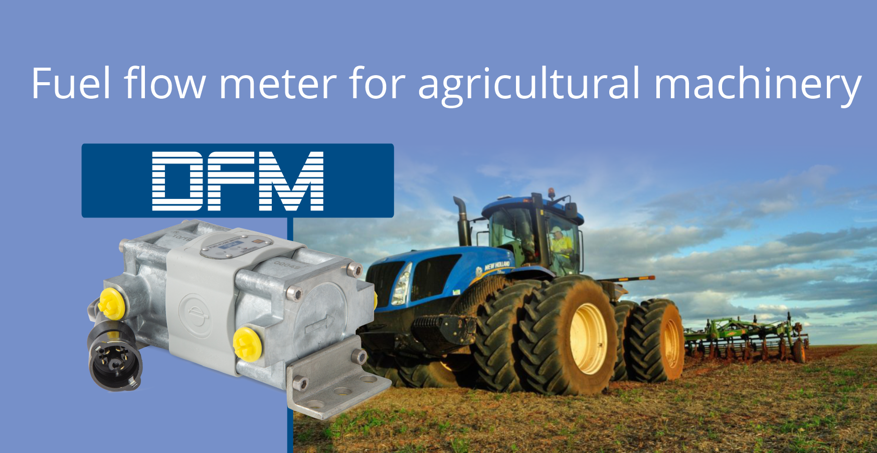 Fuel flow meter for agricultural machinery