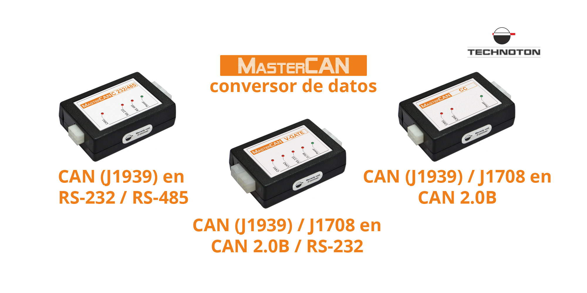 Convertidores de datos de automóvil MasterCAN | Technoton